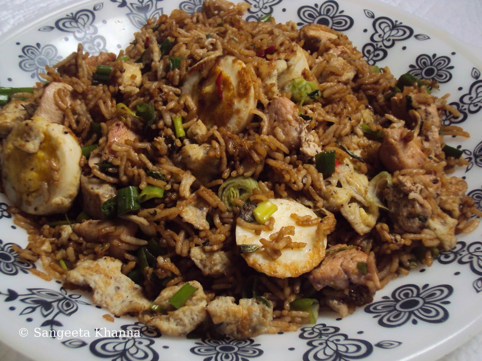 chicken and egg fried rice ....