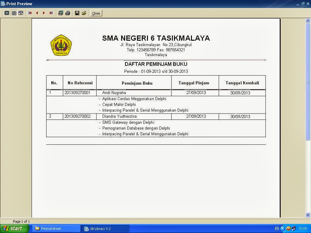 Program-Aplikasi Perpustakaan [Source Code Delphi]