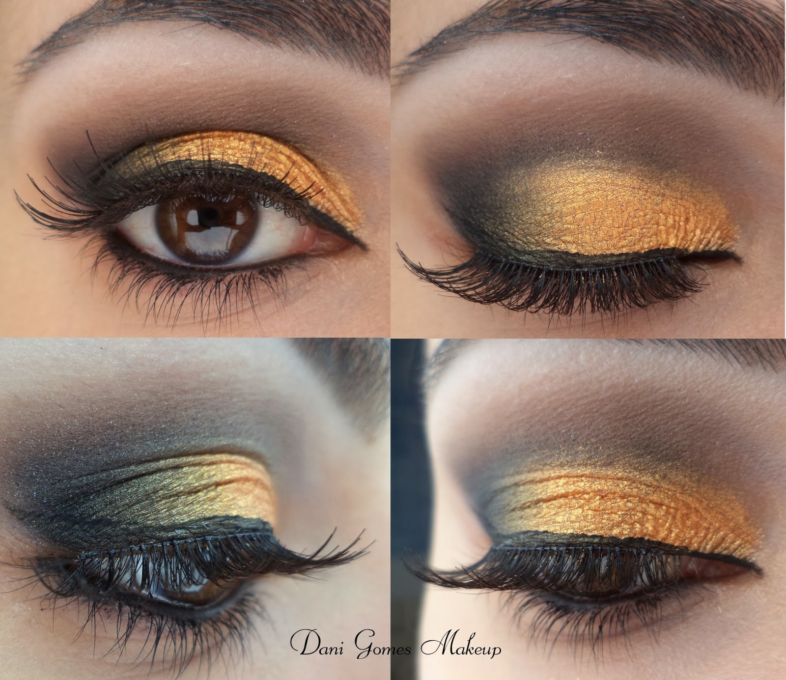 Dani Gomes Makeup: Maquiagem Dourada e Preto