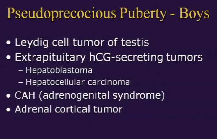 rsna: precocious puberty