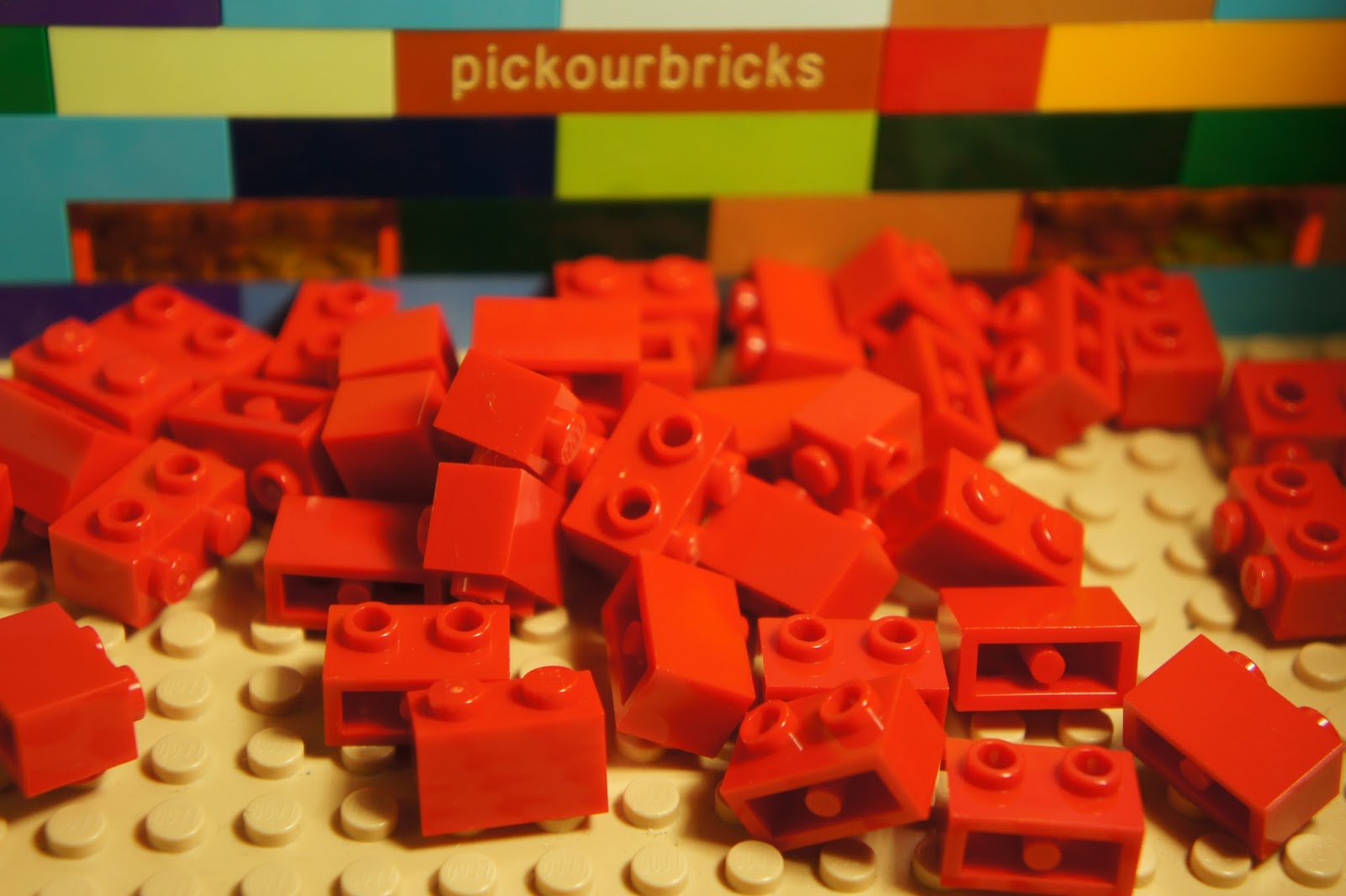 LEGO 11211 Red 1x2 Brick 1 x 2 w/ Studs 2 Knobs on 1 Side ~ stores.ebay ...