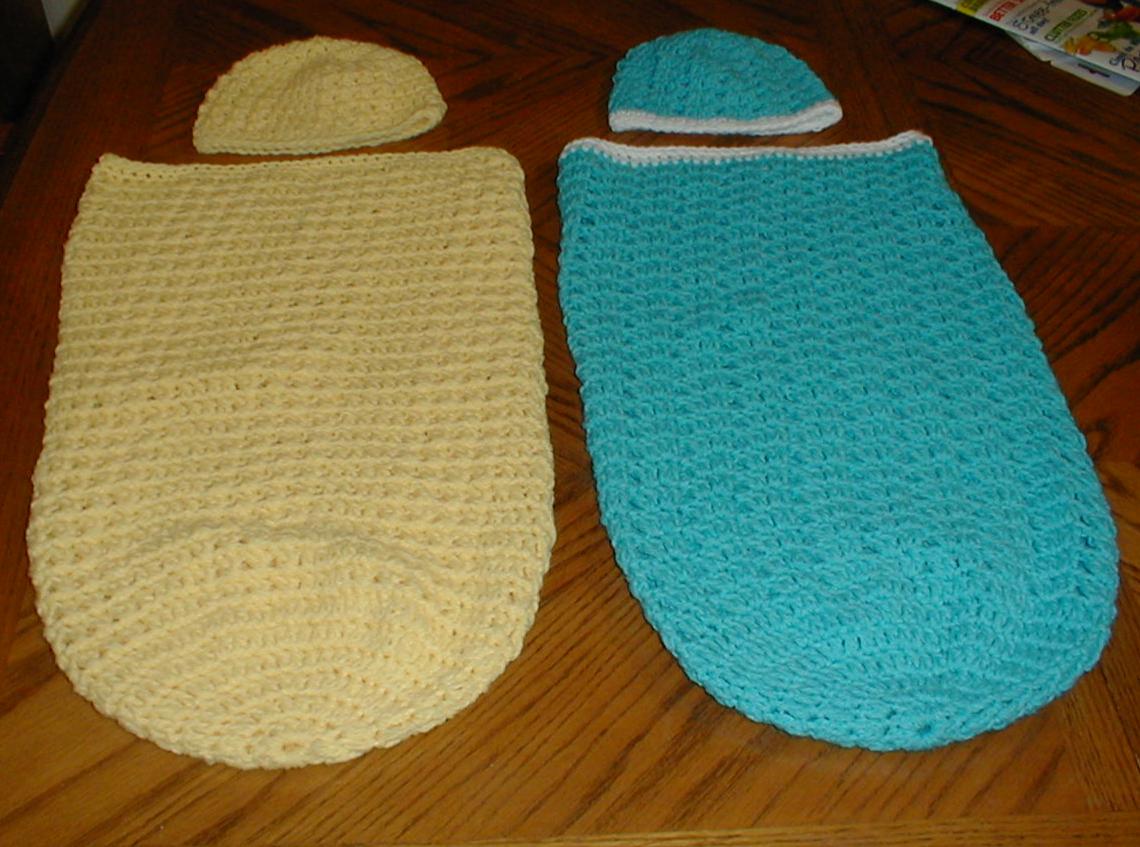 Karens Crocheted Garden of Colors: Cuddle Sacks #4 and #5