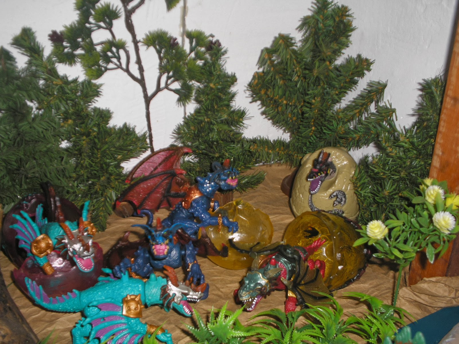 Dioramas 1:18: Diorama com dragões - Diorama with dragons