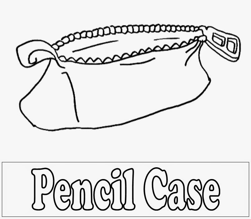 Pencil Case Coloring Coloring Pages