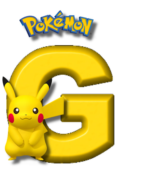 Abecedario de Pikachu de Pokémon. Pikachu Alphabet. | Pikachu de ...