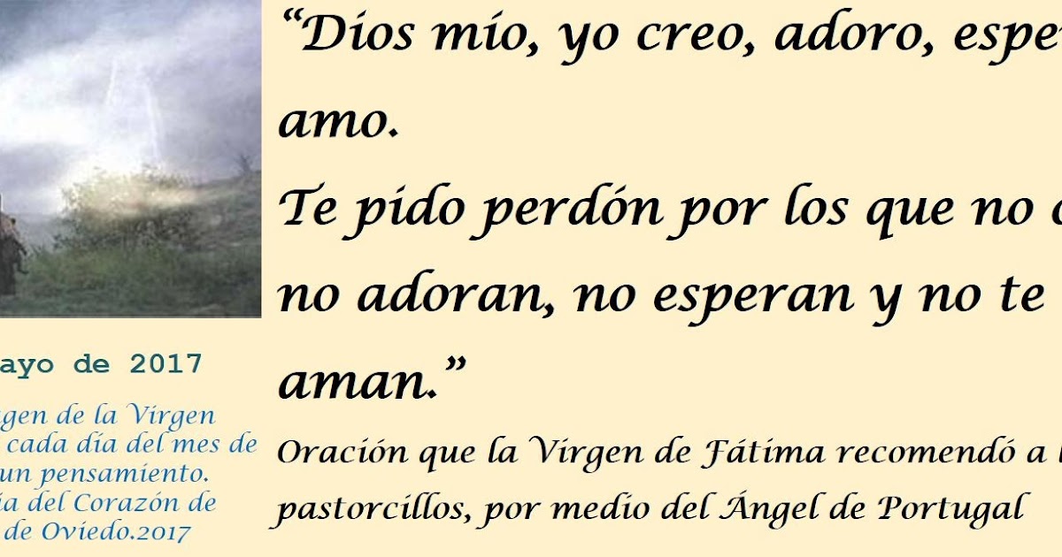 Parroquia del Corazón de María de Oviedo: 9 de mayo: Dios mío, yo creo ...