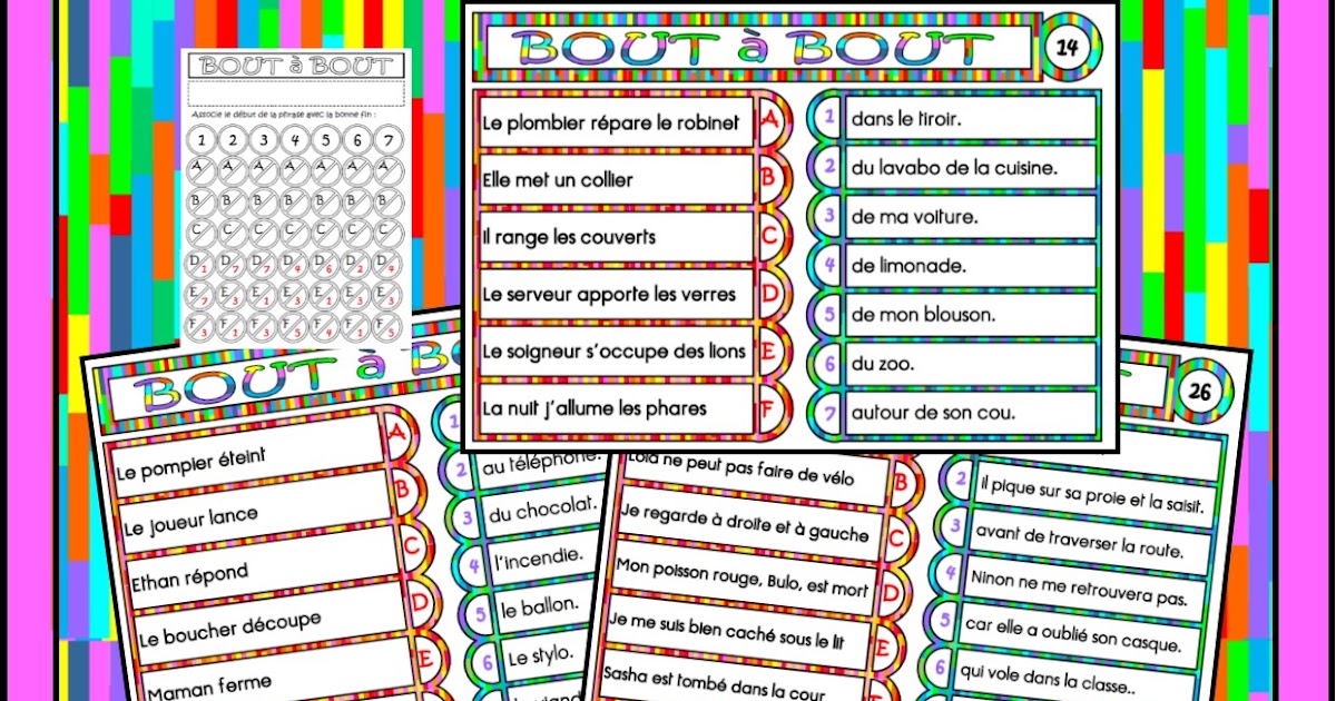 IPOTÂME ....TÂME: Jeux de lecture compréhension de phrases : mettre du sens IPOTÂME ....TÂME: Jeux de lecture compréhension de phrases : mettre du sens