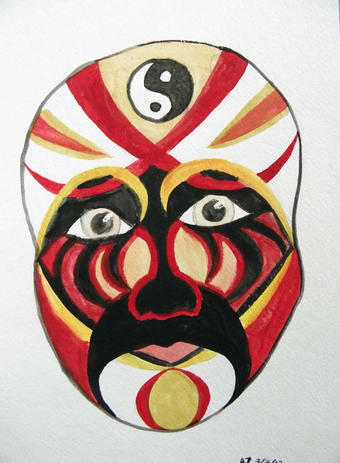Jenny Liang's Painting and Drawing Blog: "Peking Opera Makeup Design" 3 ...