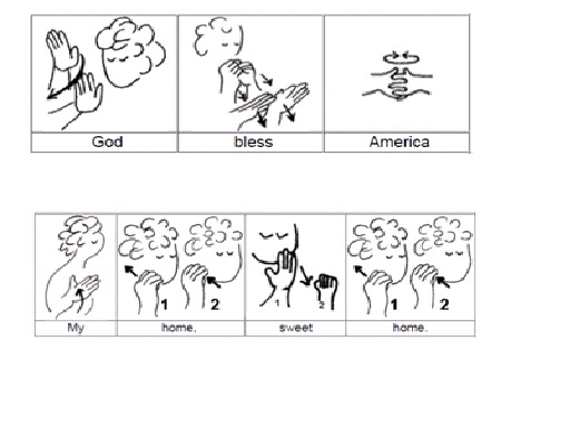Mrs. Buscher: Hand Signs for God Bless America for Choir