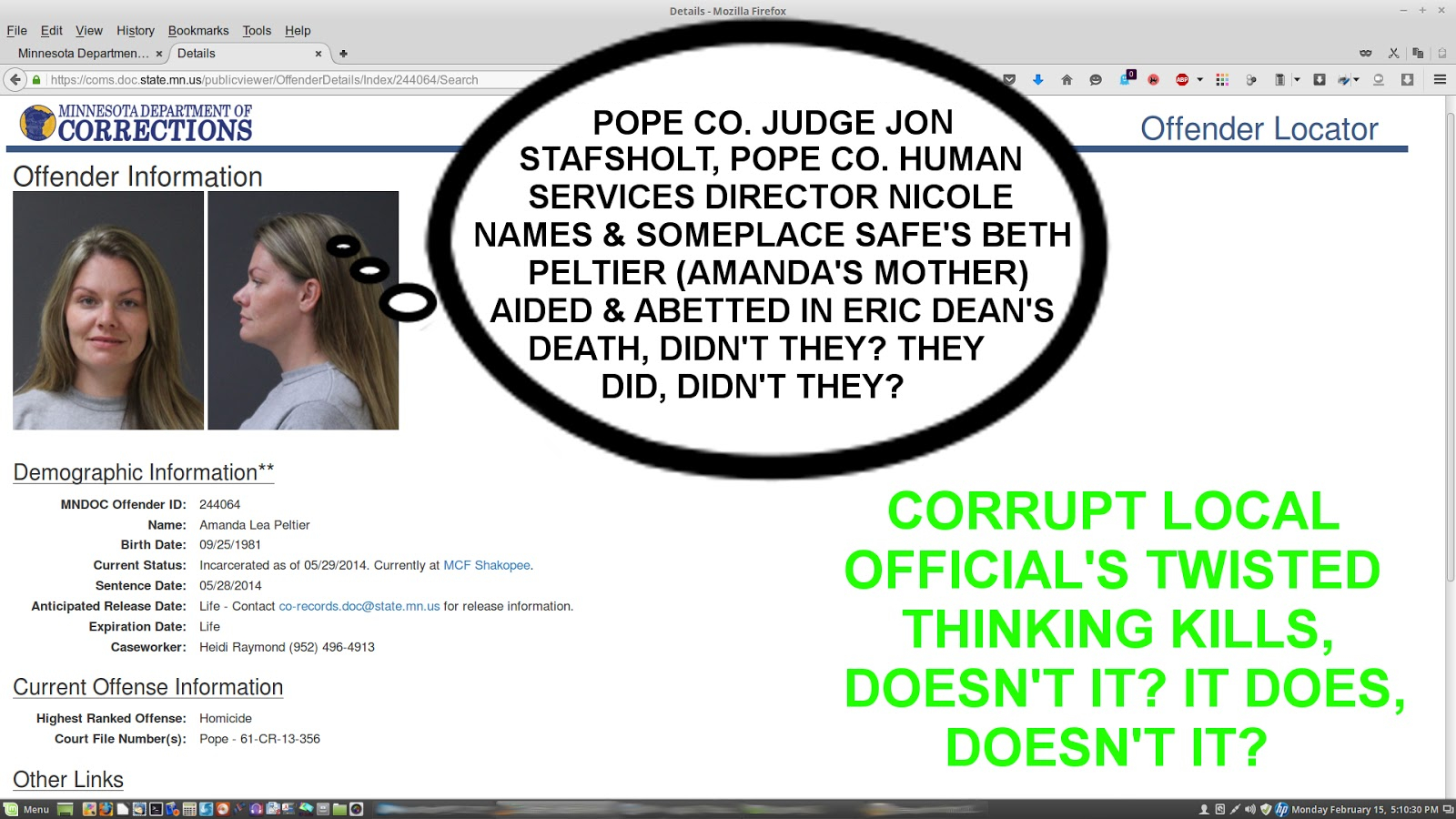 Lion News: Whistleblower Harassed By Nicole Names, Pope Co. Human ...