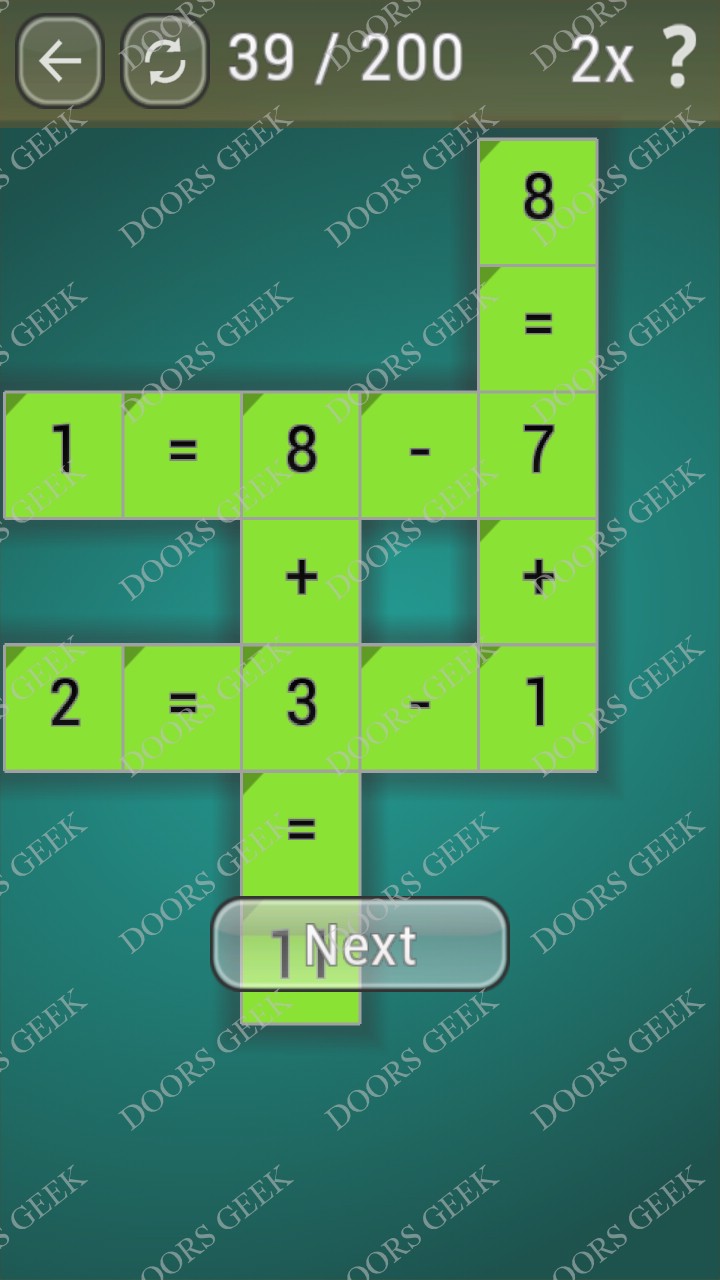 Math Games [Beginner] Level 39 ~ Doors Geek