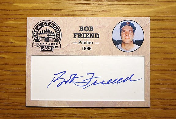 The Amazing Shea Stadium Autograph Project: #76) BOB FRIEND