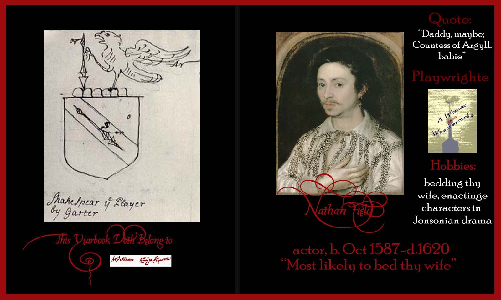 Shakesblogging™: Will's yearbook: Nathan Field