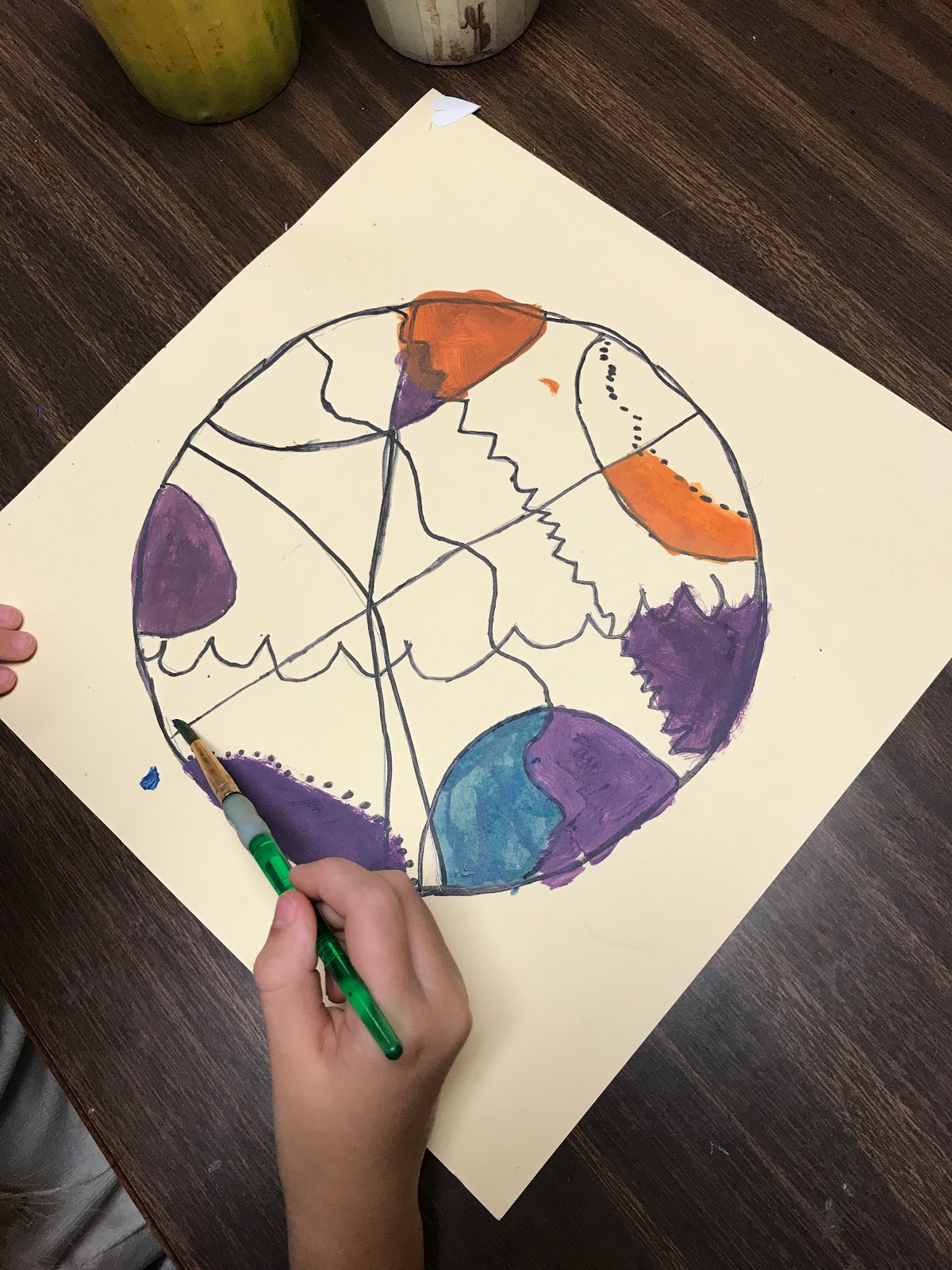 Elements of the Art Room: 2nd grade Line Paintings Inspired by The Dot
