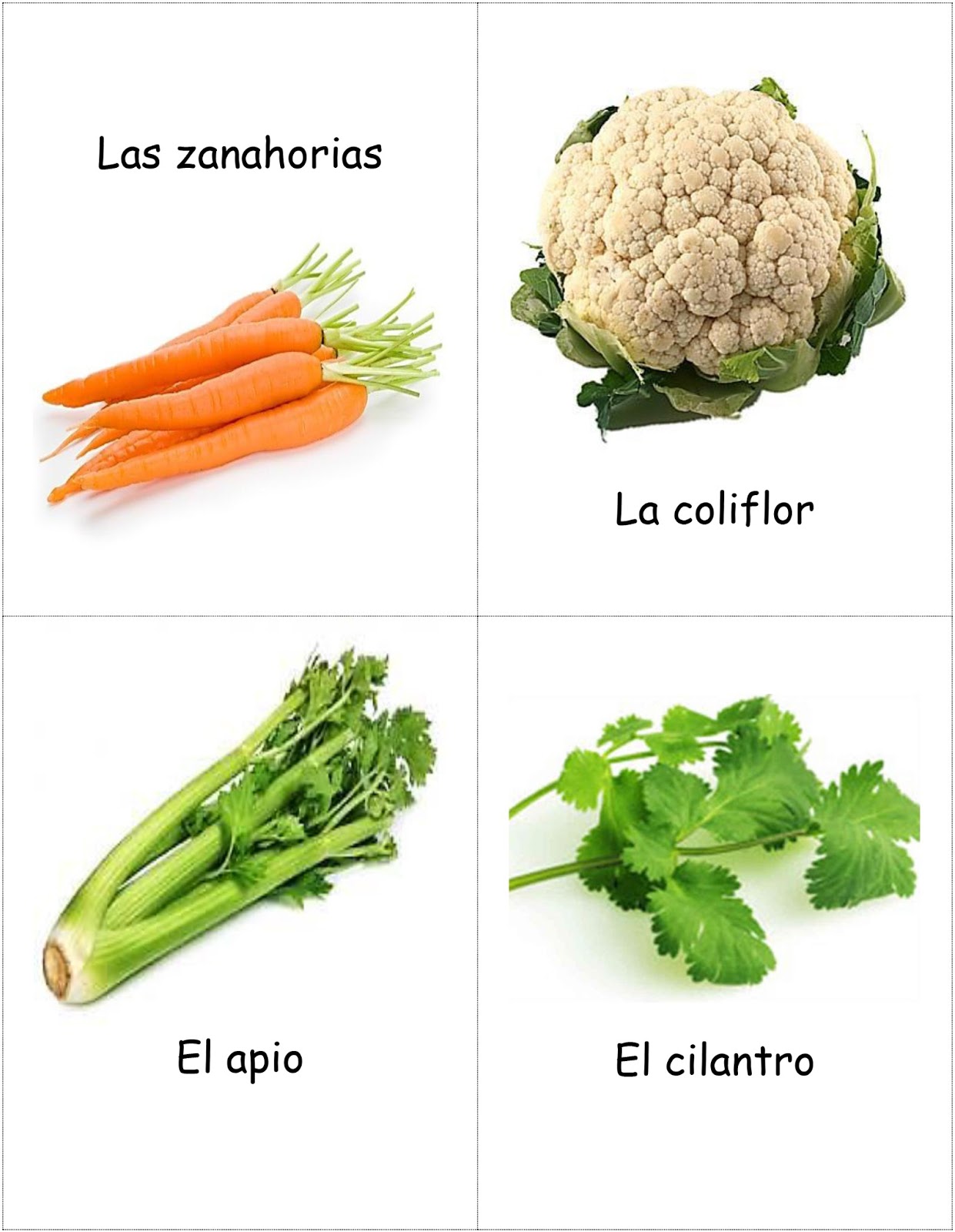 Teach Another Language to Kids (T.A.L.K.) Davis CA: Spanish Vegetable ...