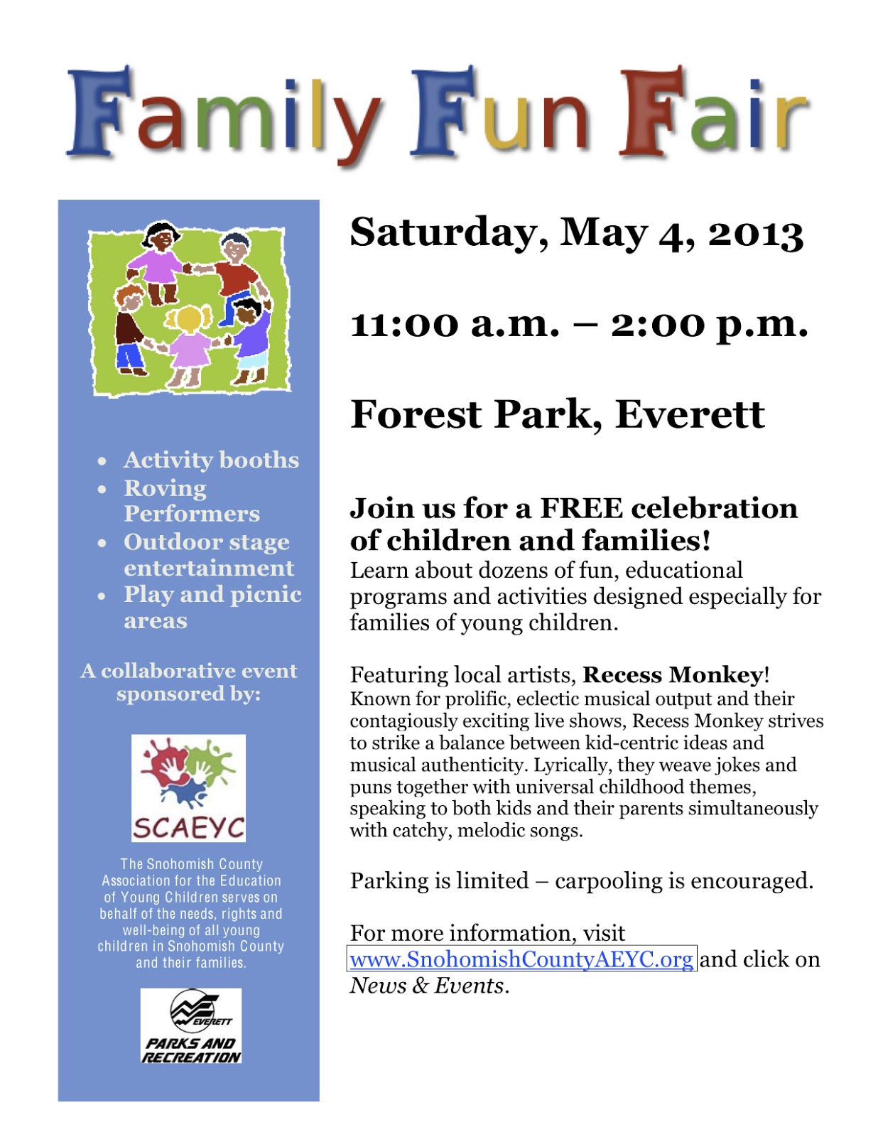FreePlay Kids: Family Fun Fair featuring Recess Monkey and more at ...