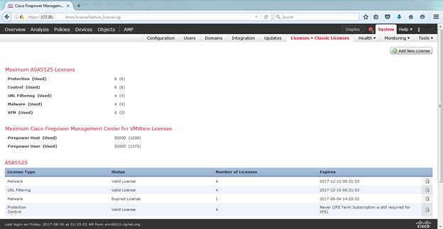 My Network Security Journal: Adding TAMC Classic License in Cisco FMC