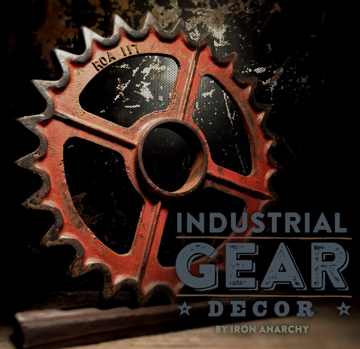 Vintage Industrial Chic Iron Gear Decor