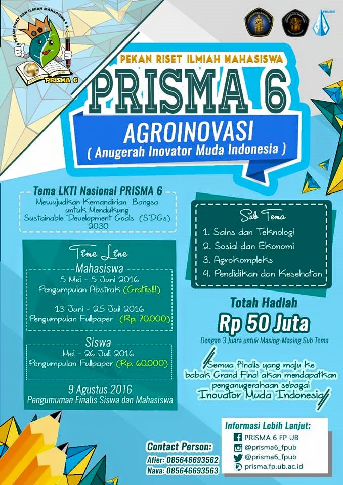 DAPUR Karya Ilmiah Remaja: LKTI PRISMA 6 AGROINOVASI (Anugerah Inovator ...