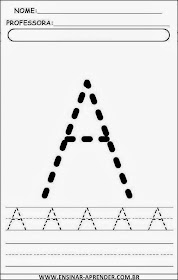 ATIVIDADES COM A LETRA A Atividades para treinar o traçado da letra A ...
