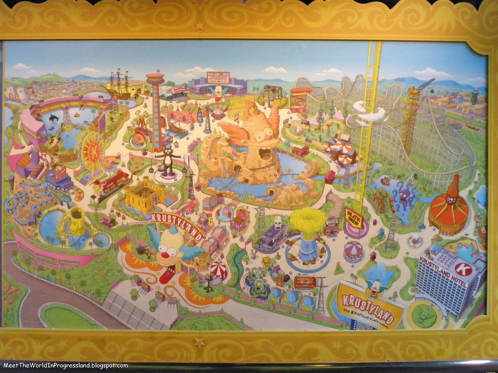 The Simpsons Krustyland Map