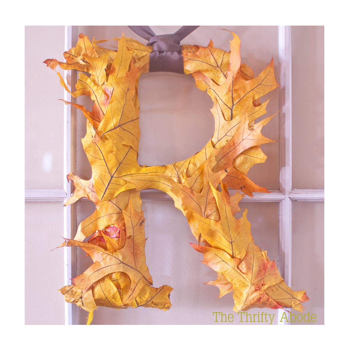 Fall Leaf Initial - The Thrifty Abode