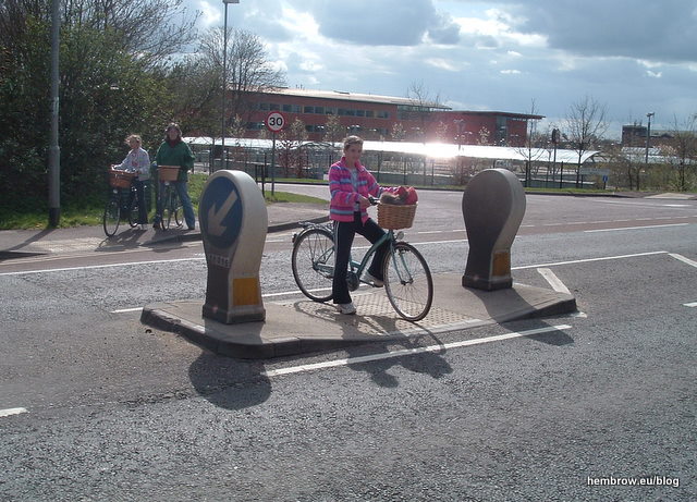 A view from the cycle path: Central reservations enable cyclists and ...