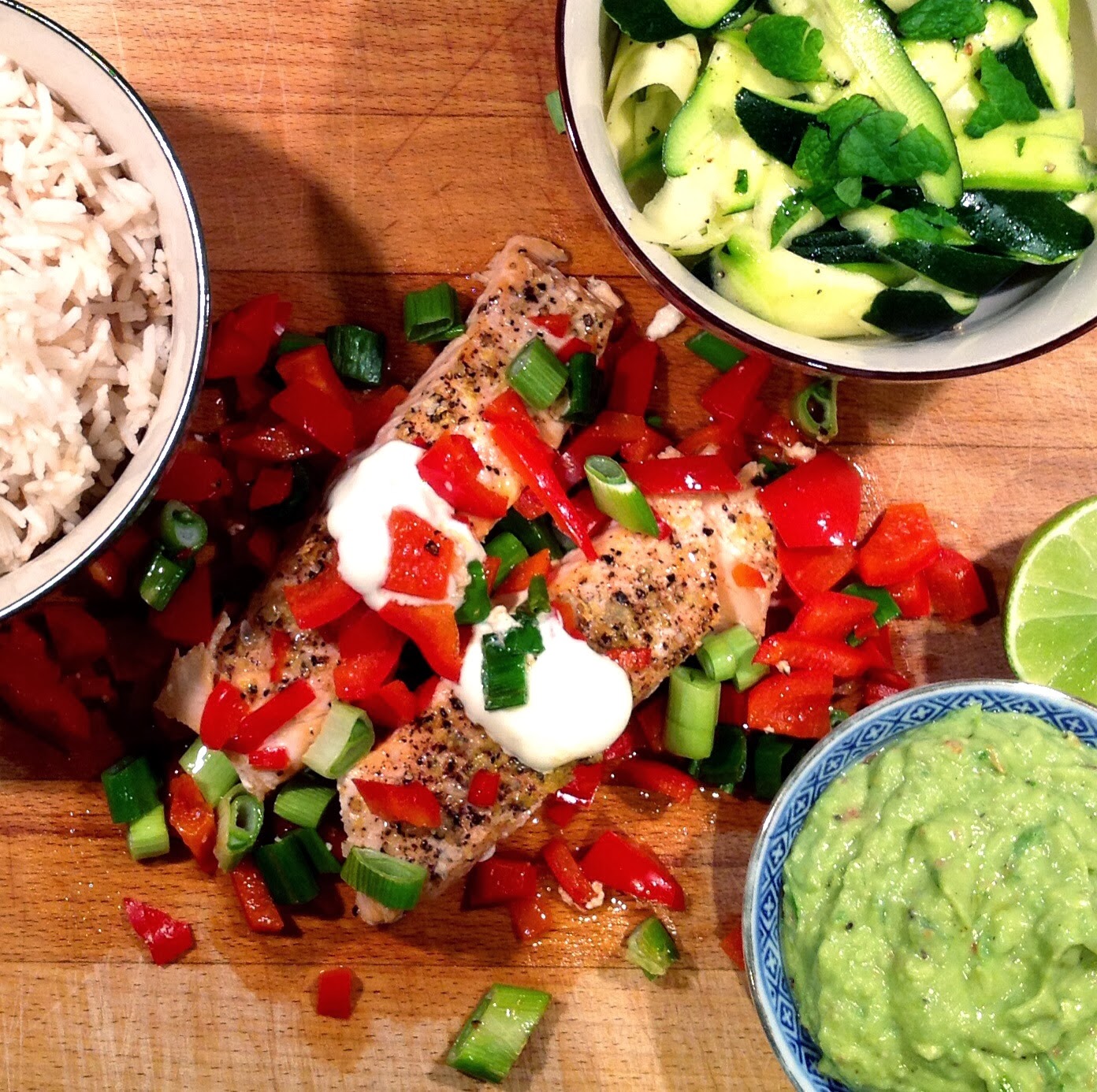 Mat til hverdags - mat på 30 minutter: Laks med ris og squashsalat