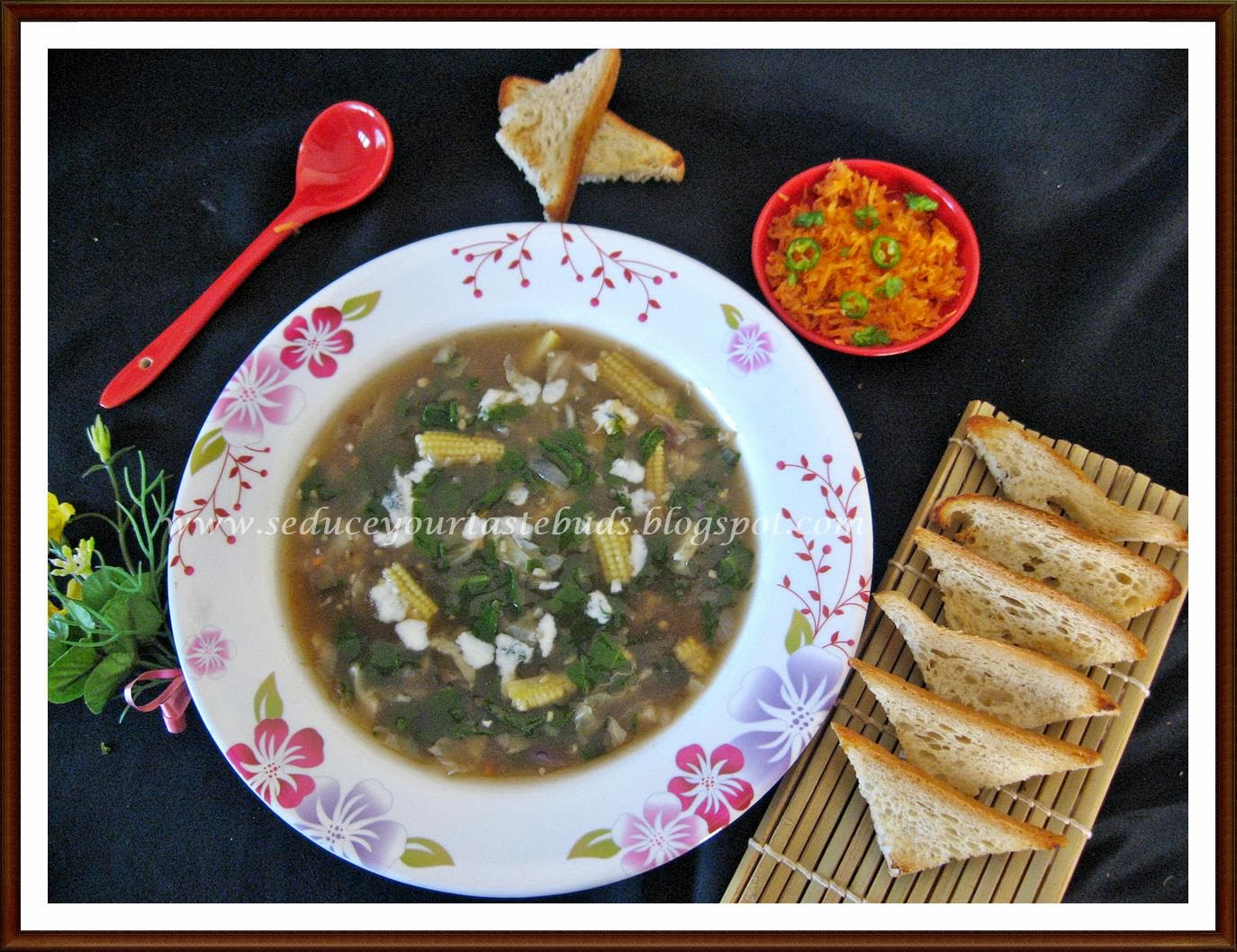 Zensen Soup With Spinach and Vegetables - Seduce Your Tastebuds...