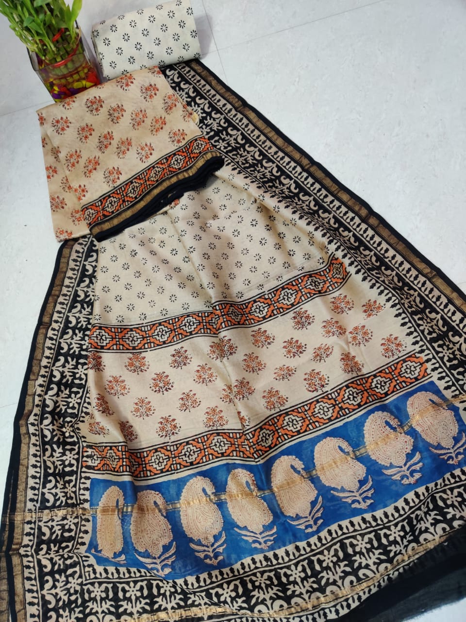 Chanderi silk dress materials