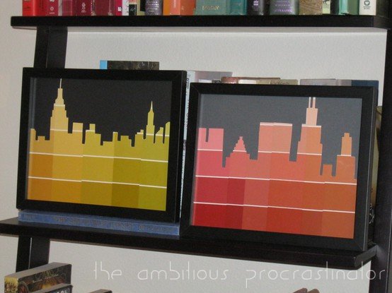 the ambitious procrastinator: Crafting With Ali: Paint Chip Art