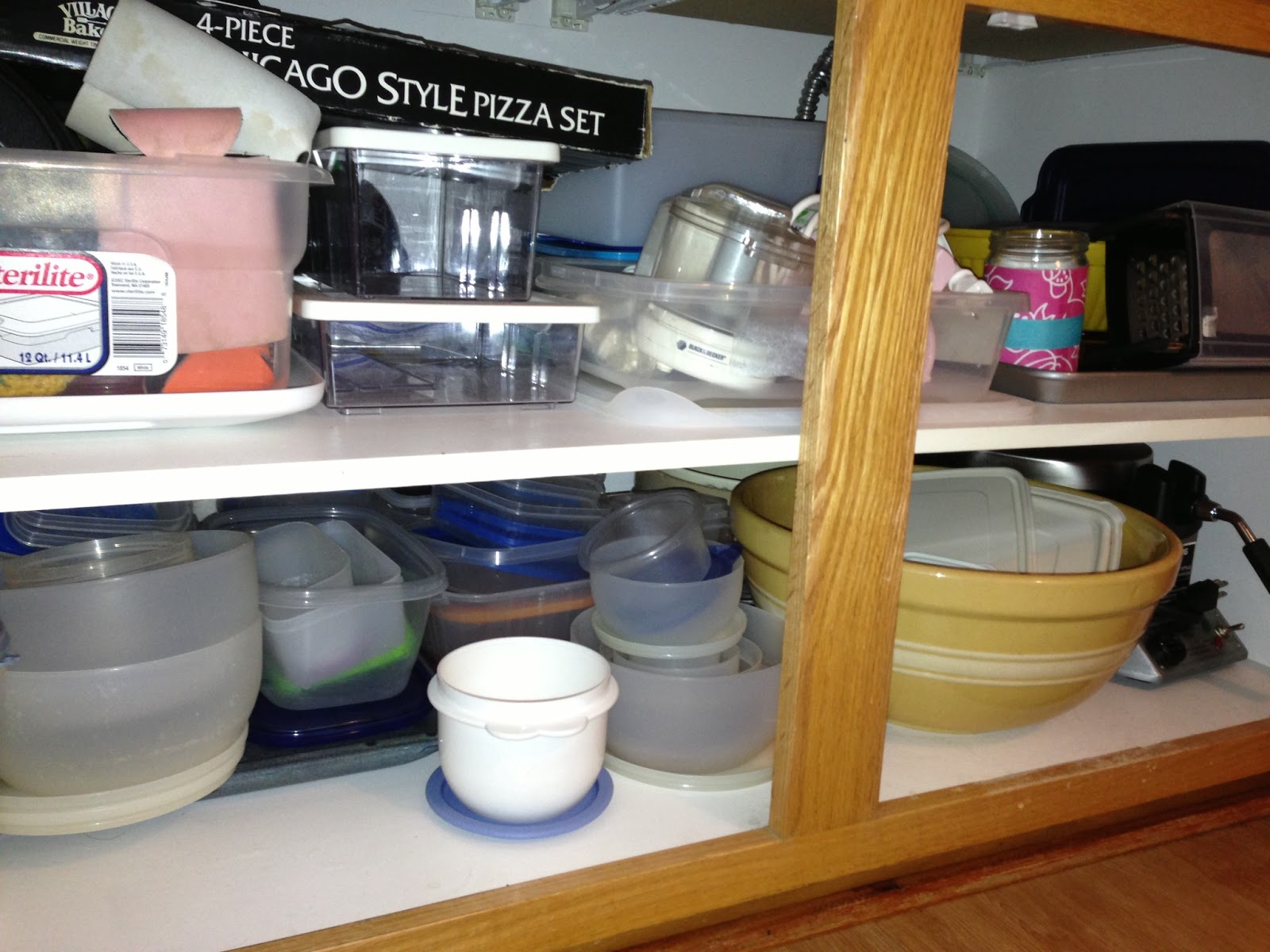 sweetfunkyvintage: Project of the Day - Tupperware Cabinet