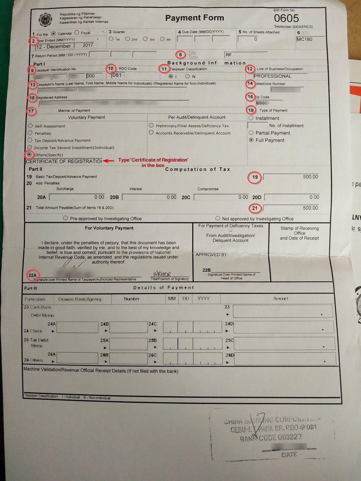 bir form 0605 - philippin news collections
