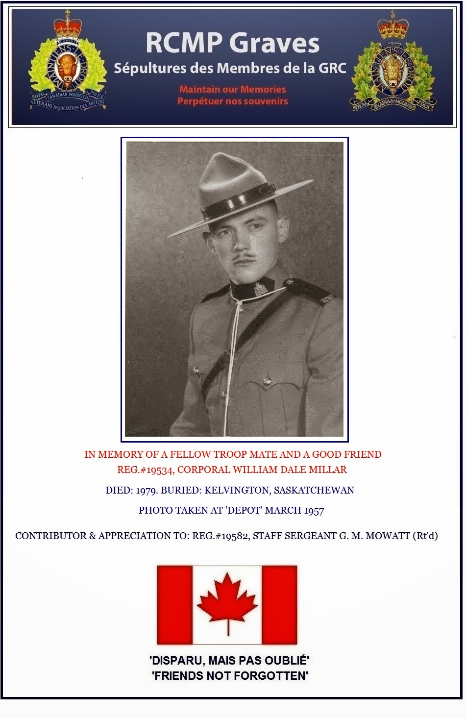 RCMP/GRC Grave Discovery & Information Website: www.rcmpgraves.com: In ...