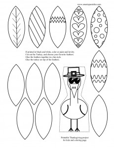 Smarty Pants Fun Printables: Free Printable Turkey Coloring Page and Craft