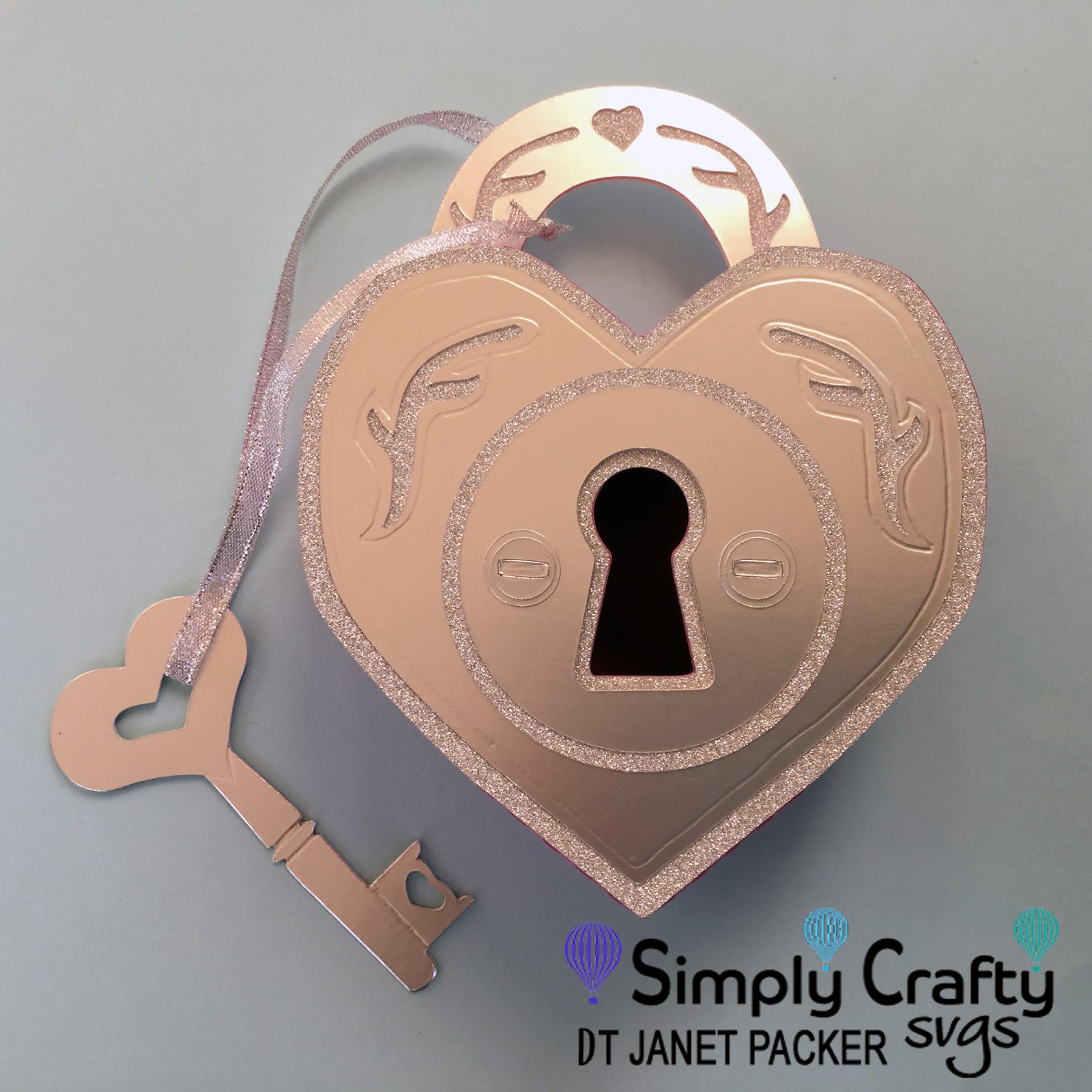 Crafting Quine: Heart Lock Box by Simply Crafty SVGs