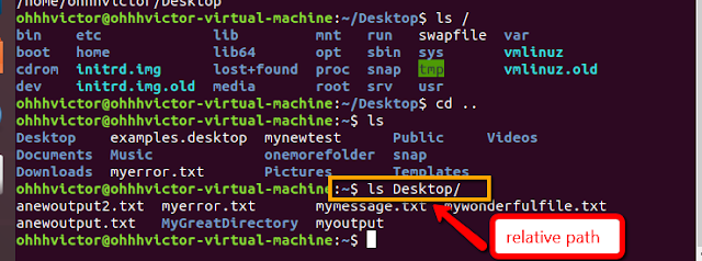 Difference between absolute path and relative path - Linux