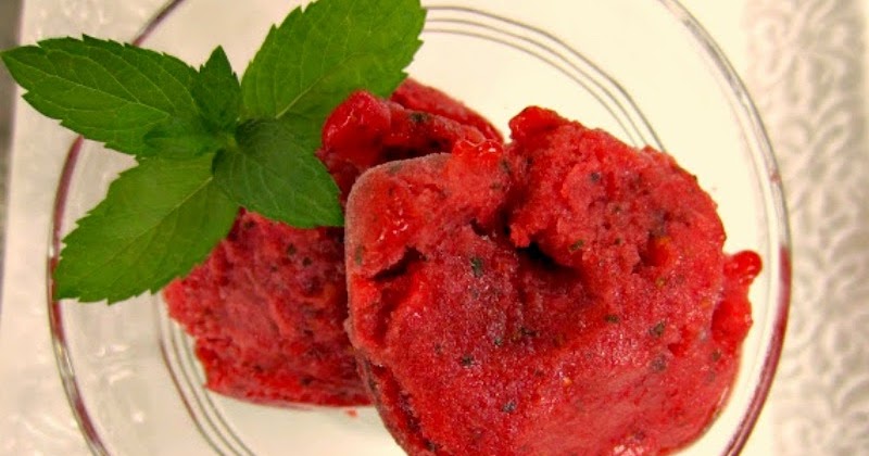Fresh Strawberry Basil Sorbet | Renee's Kitchen Adventures