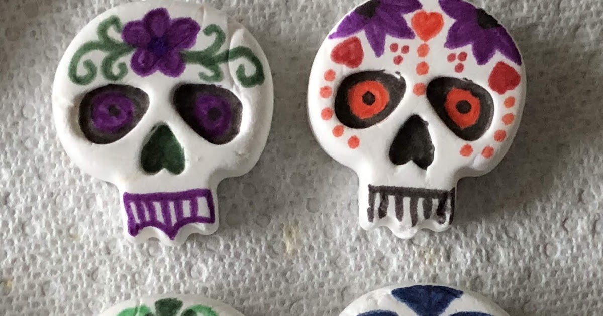 Creative Paperclay® air dry modeling material: Easy Peasy Sugar Skull ...
