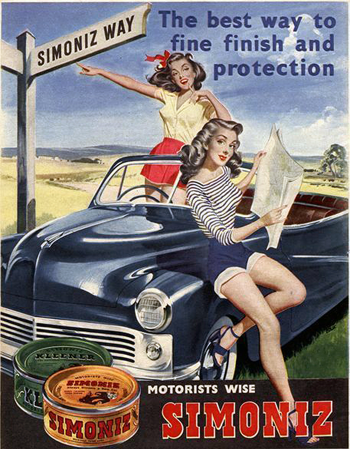 Transpress Nz Simoniz Car Wax Advert Circa 1950