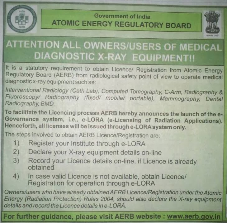 AERB announces E-Governance System - Sumer's Radiology Blog