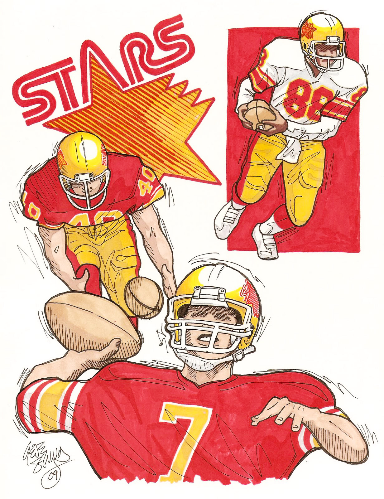 Pro Football Journal Presents: NFL Art: USFL Art by Gene Sanny