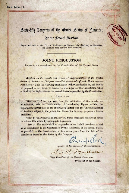 United States Constitution and Citizenship Day: 18th and 21st Amendments