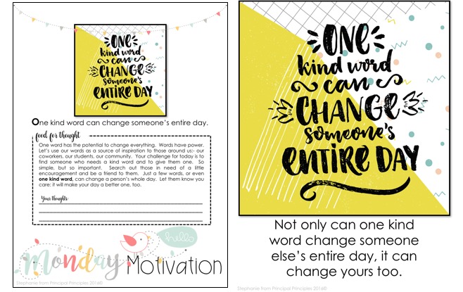 Monday Motivation - Easy Printables - Stephanie McConnell/Principal ...