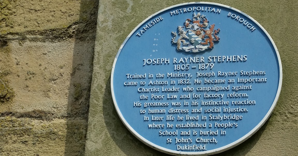 Fighting Talk by Mark Metcalf : Joseph Rayner Stephens plaque and ...