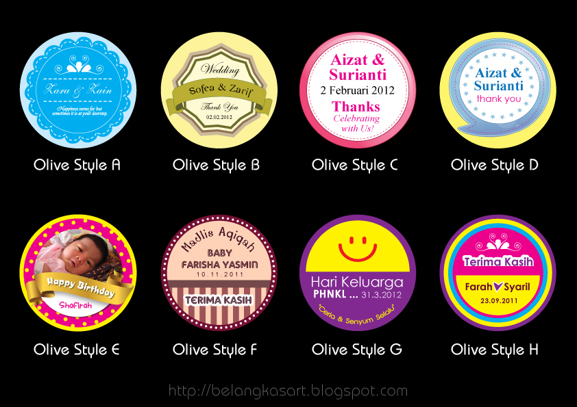 Label Sticker Printing::for goodies bag or whatever | BELANGKAS ART