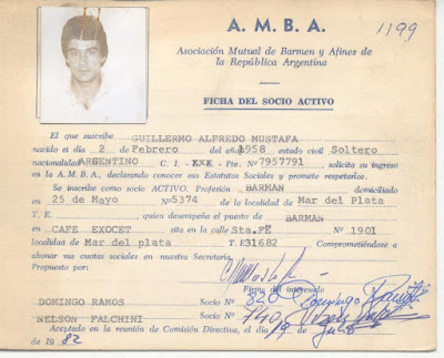 EL BARMAN CLÁSICO ARGENTINO: GUILLERMO ALFREDO MUSTAFÁ