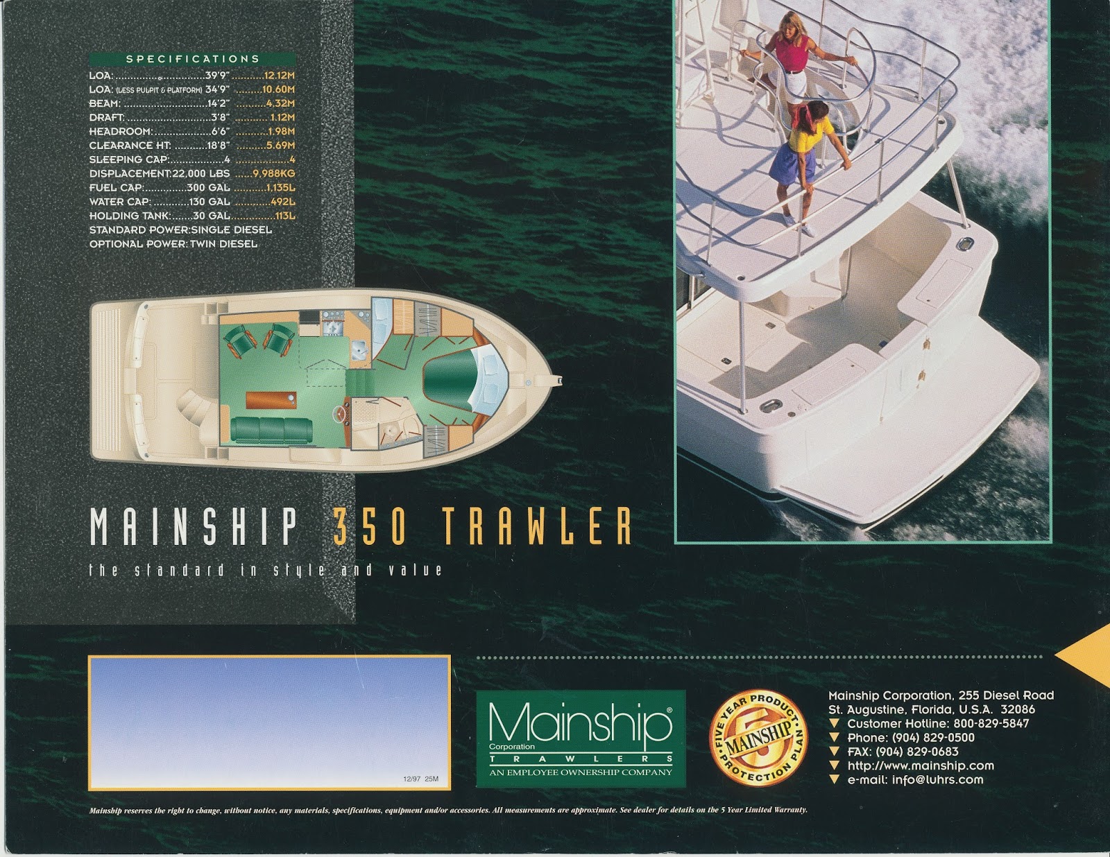 1999 Mainship 350 / 390 Trawler SOLD!!!: Mainship 350 Original Sales ...