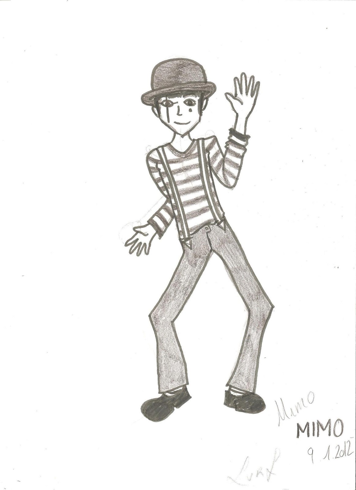 Dibujo De Un Mimo Para Colorear Dibujo De Un Mimo Para Colorear Cartoon ...