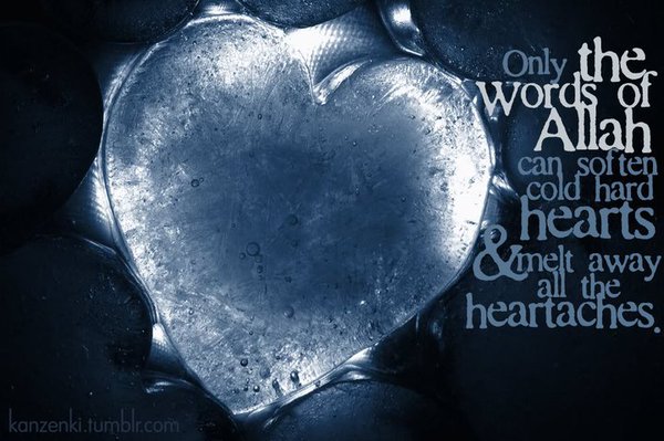 Only the words of Allah can soften Cold hard hearts and melt away all ...